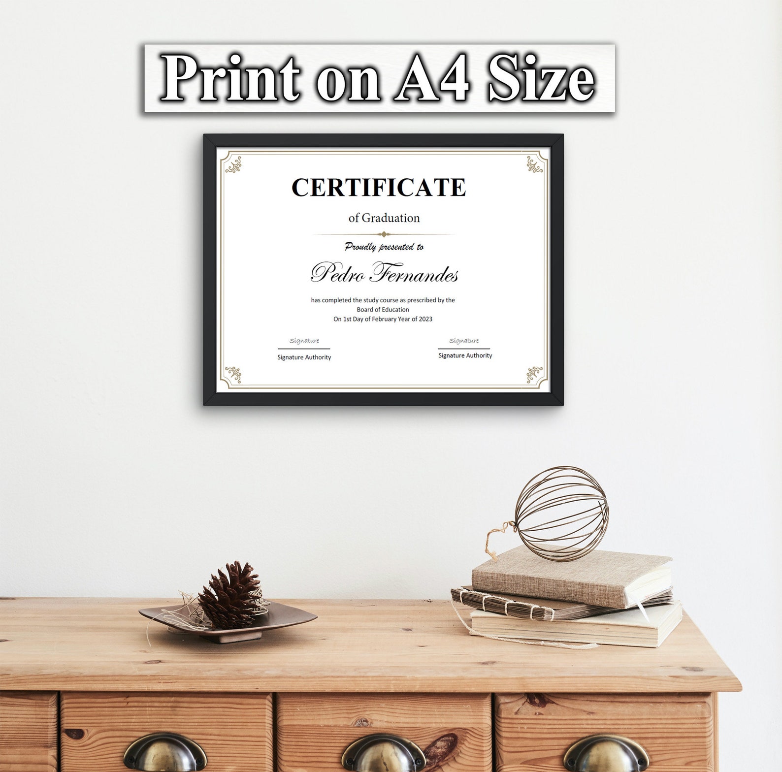 Editable Diploma Template Modern Design Diploma - Etsy