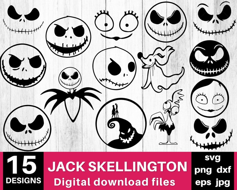 Jack Skellington Svg Jack and Sally Svg Jack Skellington - Etsy