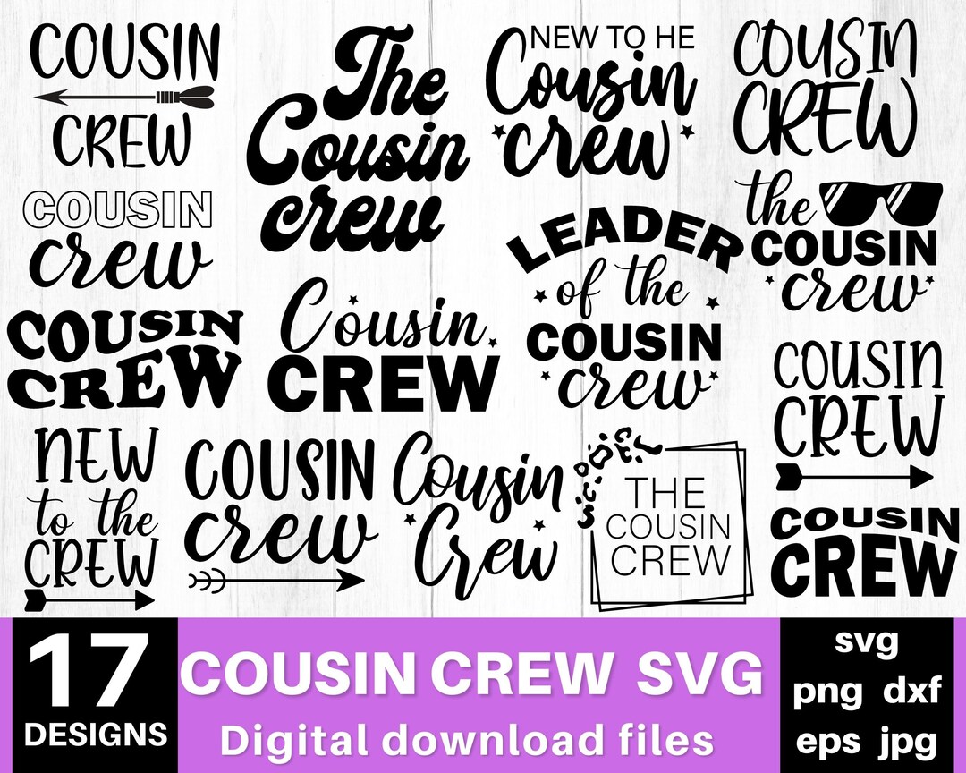 Cousin Crew Svg Cousin Svg Cousins Svg Best Cousin Svg New - Etsy Australia