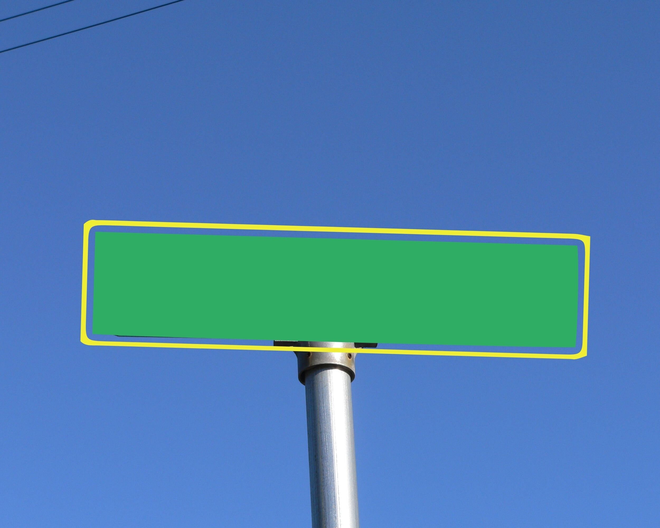 Real Blank Street Sign