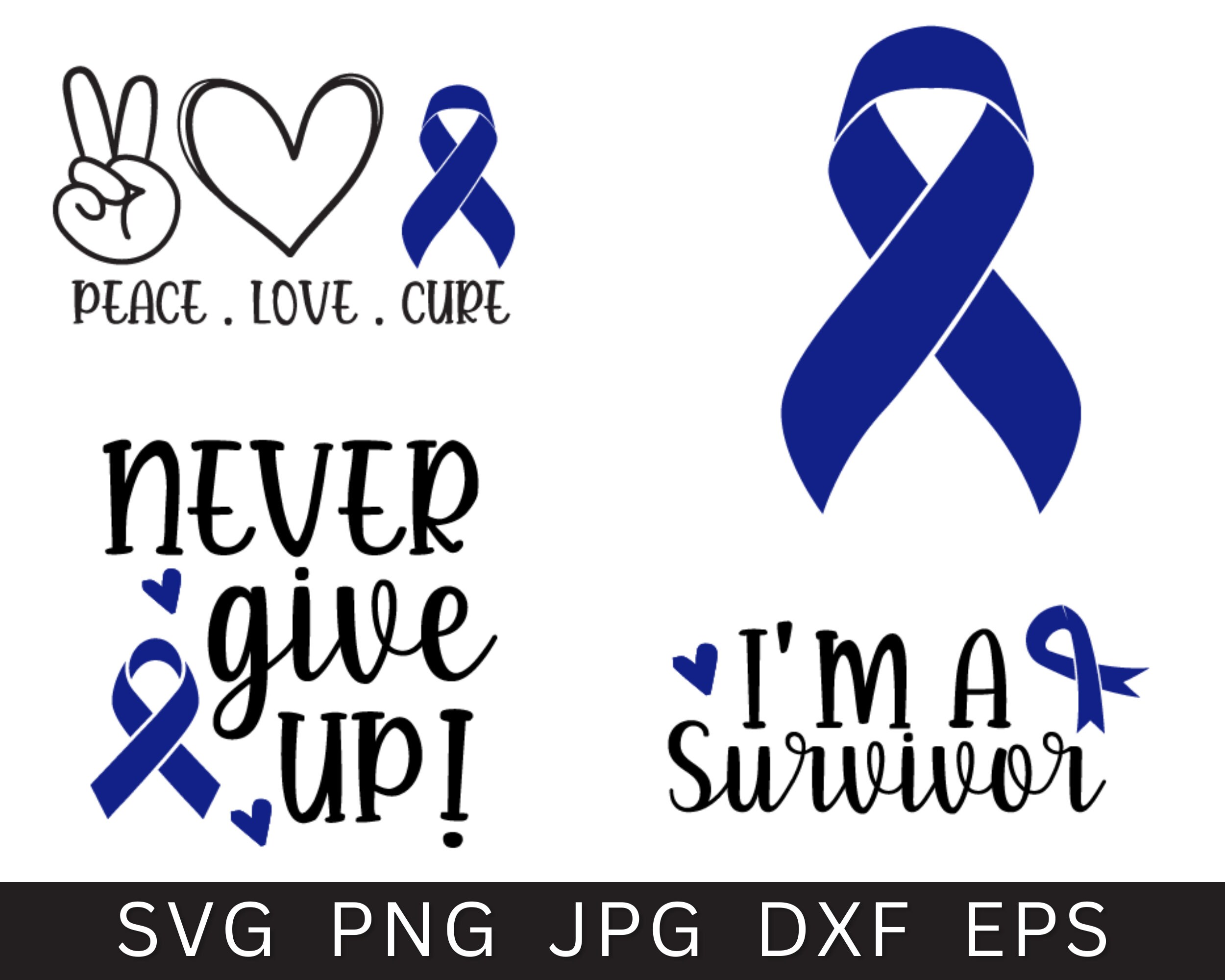 Colon Cancer Svg Cancer Awareness Svg Cancer Ribbon Svg Etsy