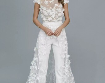 Wedding Jumpsuit With Train - Etsy