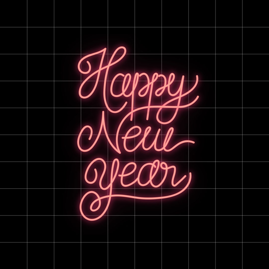 Happy New Year Neon Light PNG Digital Download - Etsy