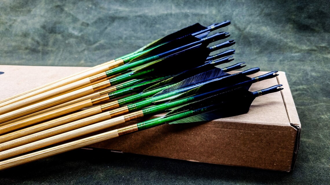 Traditional Arrows. 12 Piece. (okcubekir Design Parallel Shafts ) - Etsy
