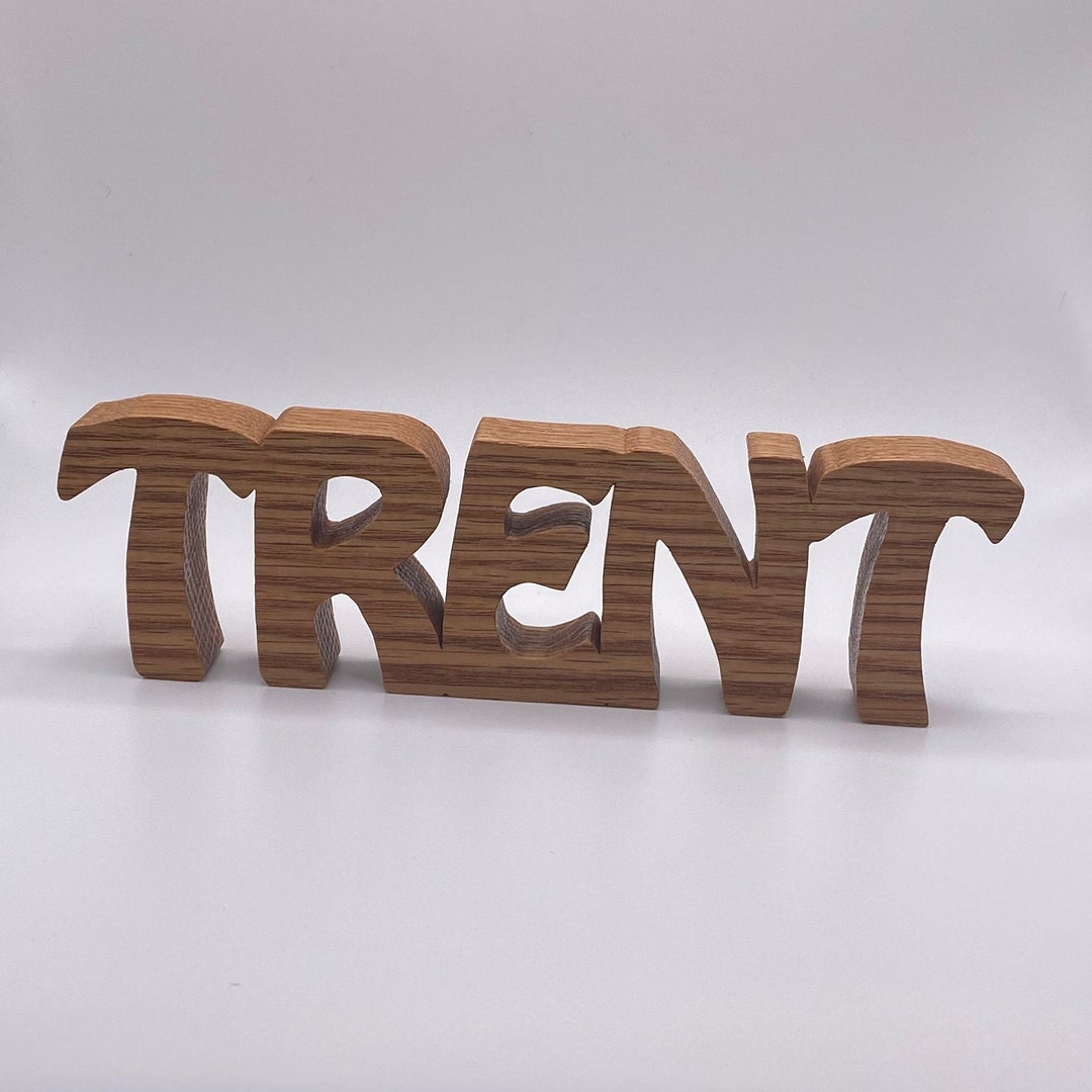 Wooden Name, Custom Desk Name, Wooden Scroll Saw Name, Wood Name ...