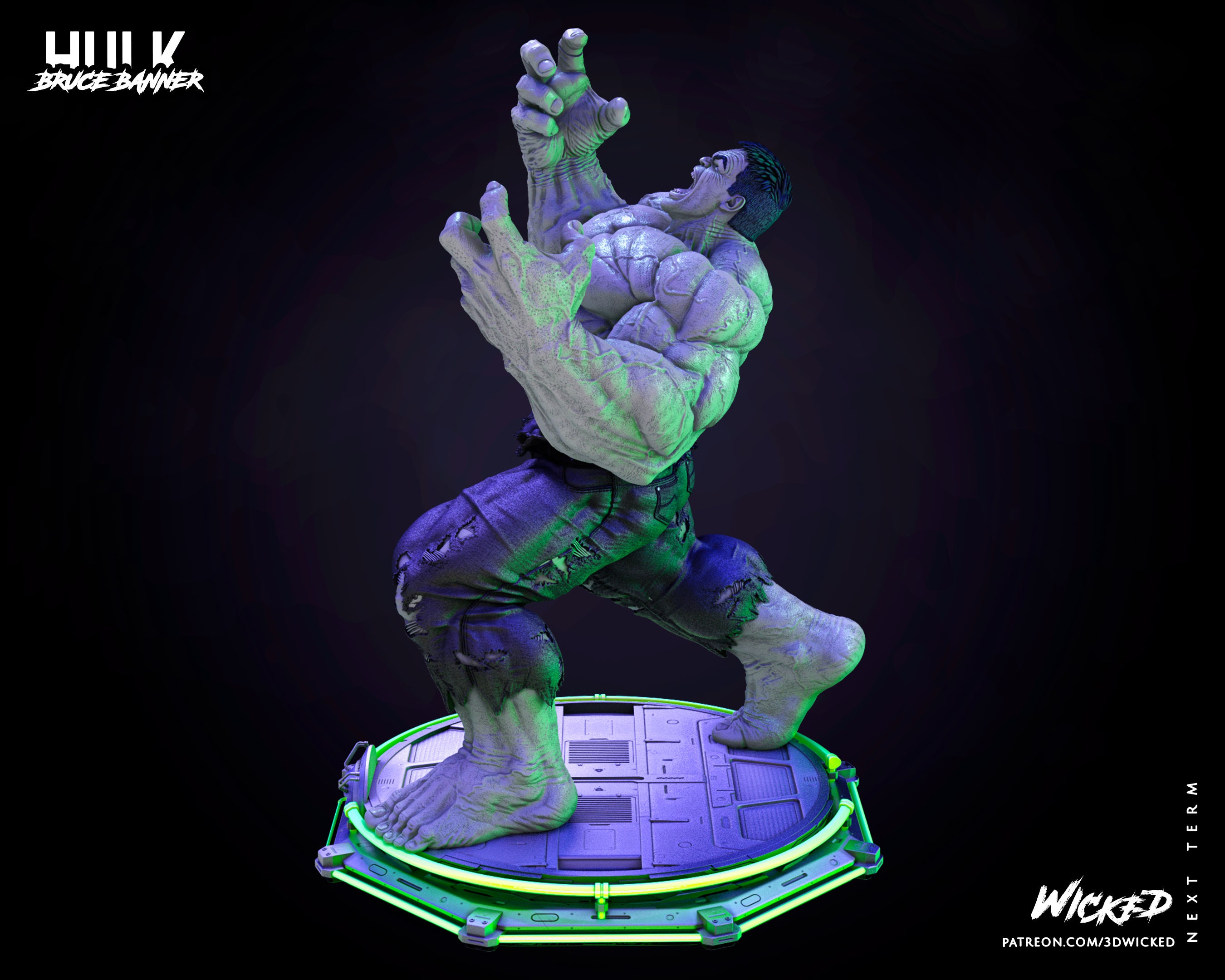 Hulk 3D Printed & Painted Fan-art Statue - Etsy