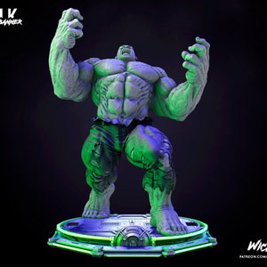 Hulk - 3D Printed & Painted Fan-art Statue - Etsy
