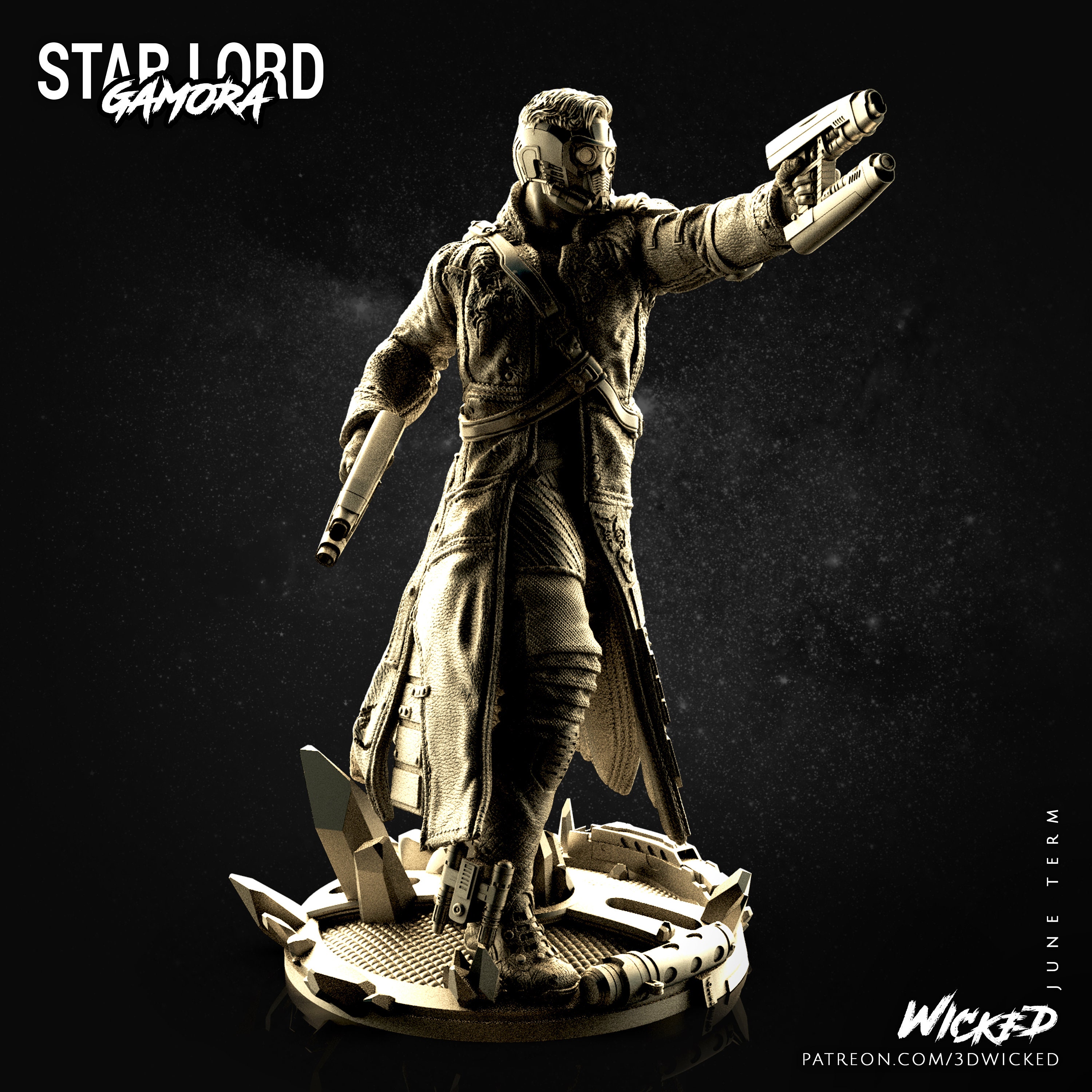 Star Lord 3D Printed & Painted Fan-art Statue - Etsy