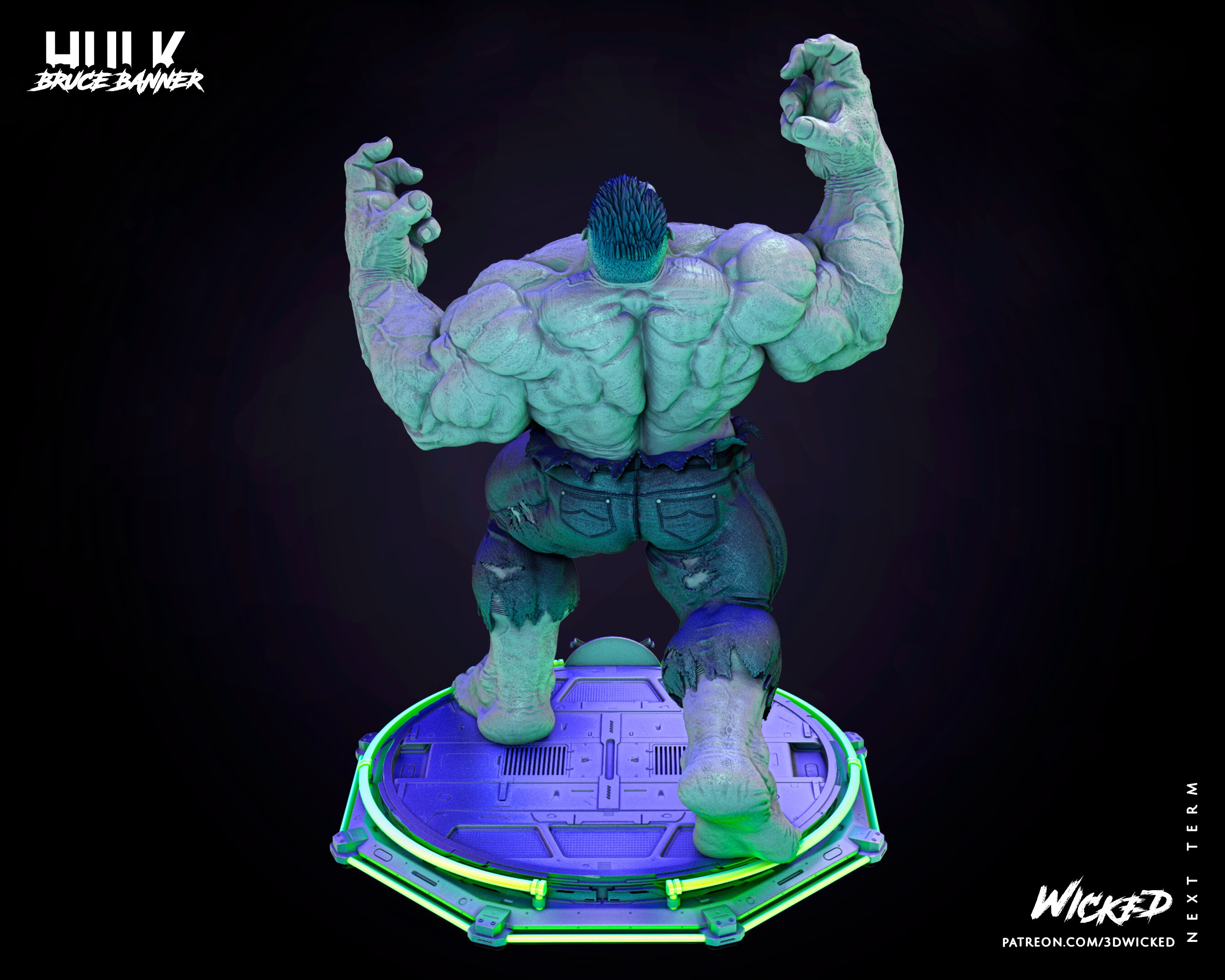 Hulk 3D Printed & Painted Fan-art Statue - Etsy