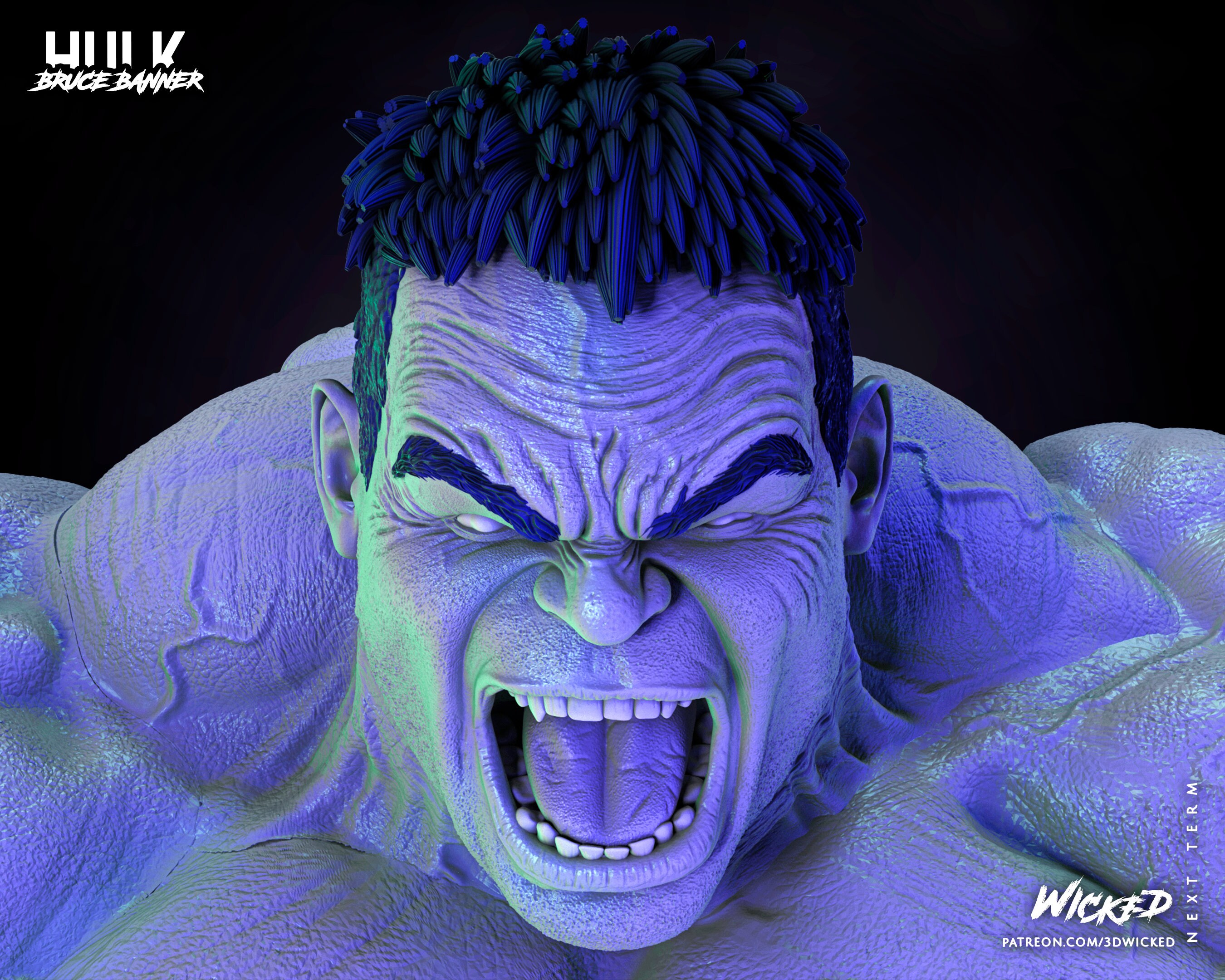 Hulk 3D Printed & Painted Fan-art Statue - Etsy