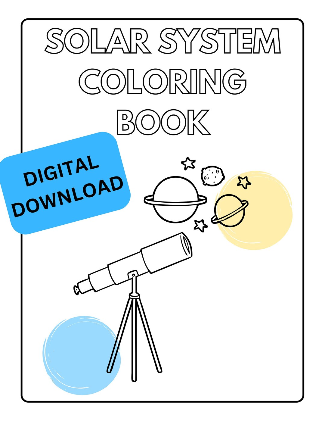 Childrens Coloring Book Solar System Printable Solar System Planets ...