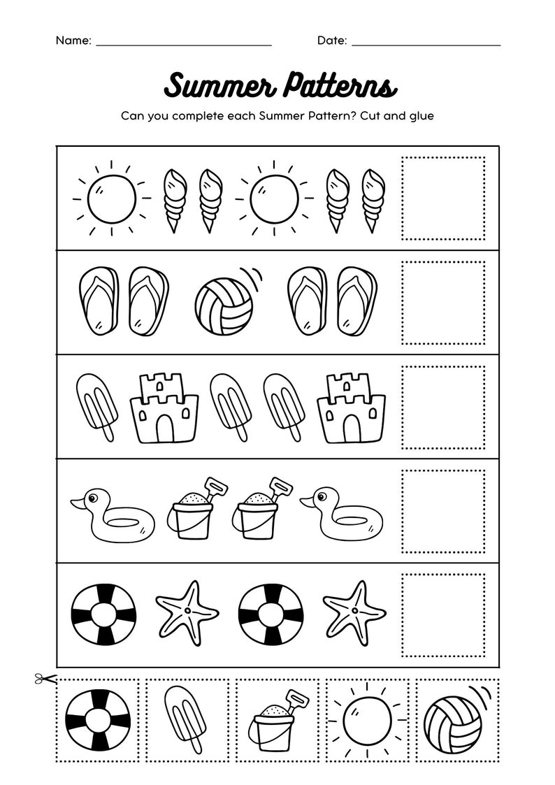 Ultimate Summer Printable Fun Worksheets Bundle Coloring Pages for Kids ...