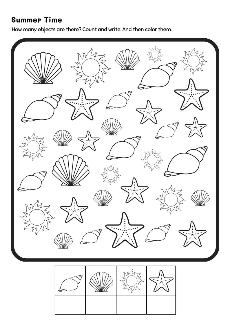 Ultimate Summer Printable Fun Worksheets Bundle Coloring Pages for Kids ...