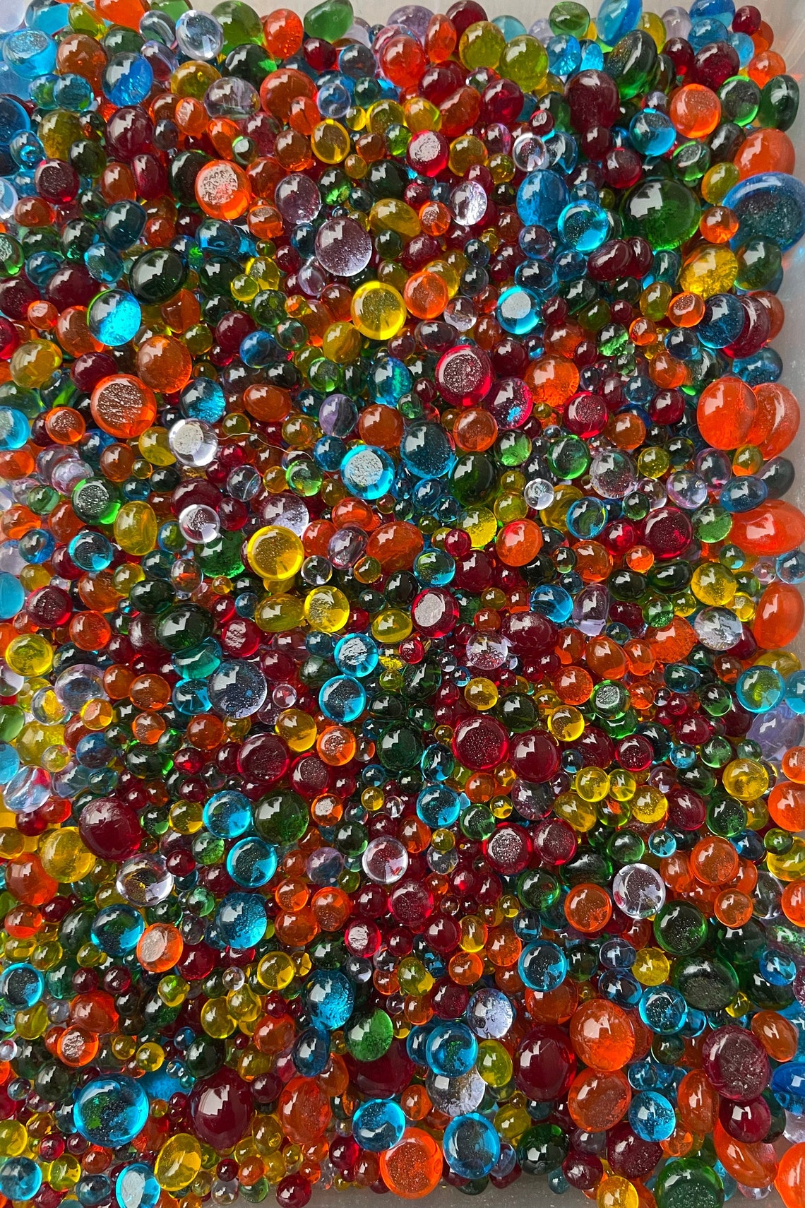 90 COE Bullseye Glass Fusing Dots Frit Balls Transparent | Etsy