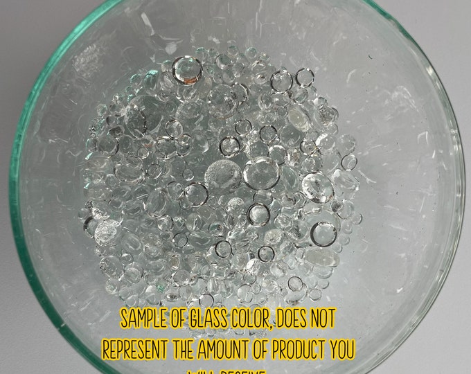 96 COE Oceanside Glass Fusing Dots Frit Balls Clear Transparent 1 Ounce ...
