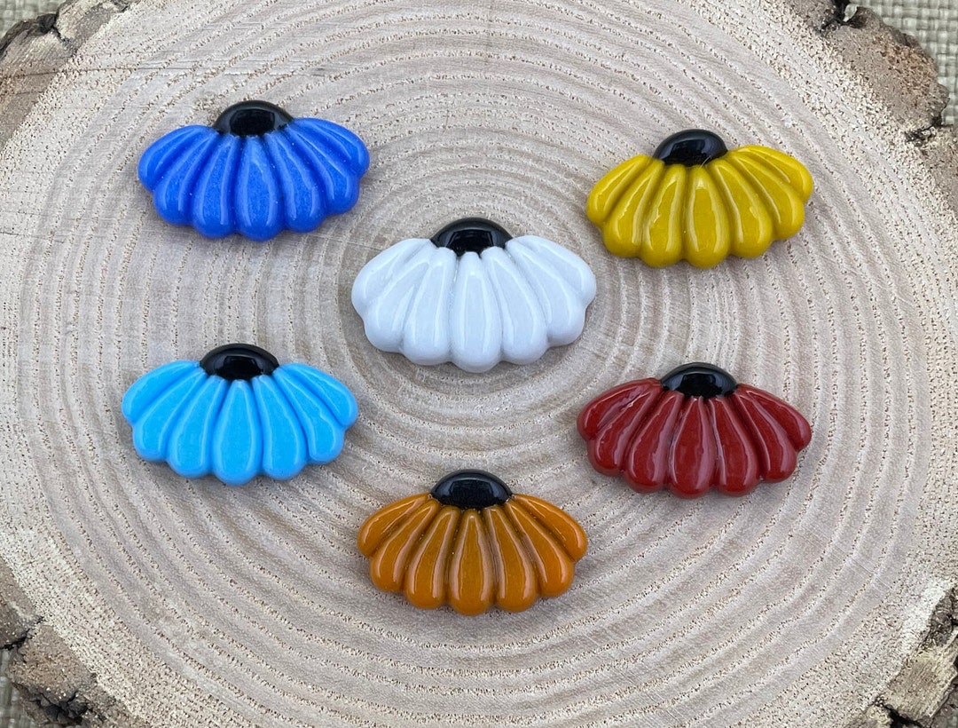 Bullseye Glass Fused Accent Shape 90 COE Mosaics Flower Sunflower - Etsy