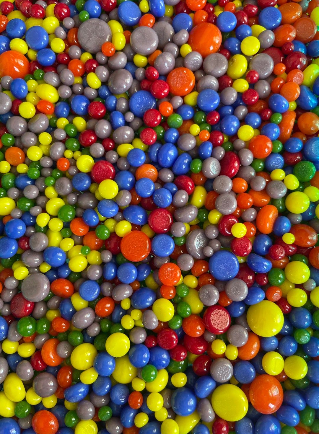 96 COE Oceanside Glass Fusing Dots Frit Balls Rainbow Opal Mix 1 Ounce ...