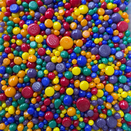 90 COE Bullseye Glass Fusing Dots Frit Balls Rainbow - Etsy