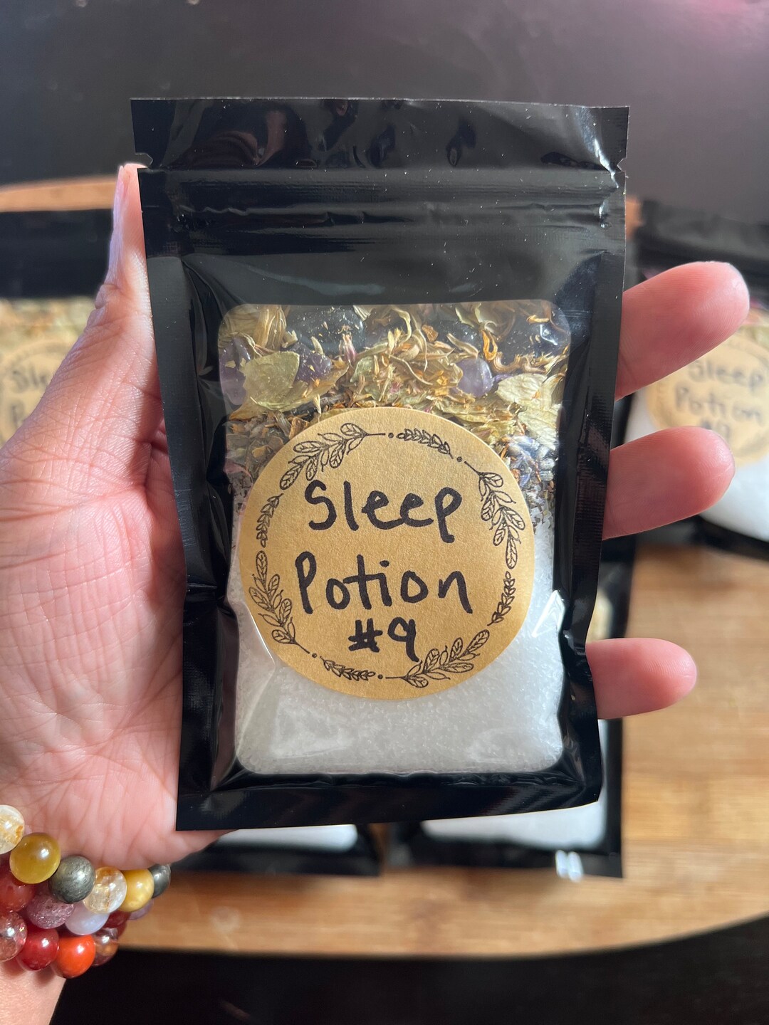 Sassy Salts-sleep POTION 9-herbal Bath Salts W/healing Crystals for ...