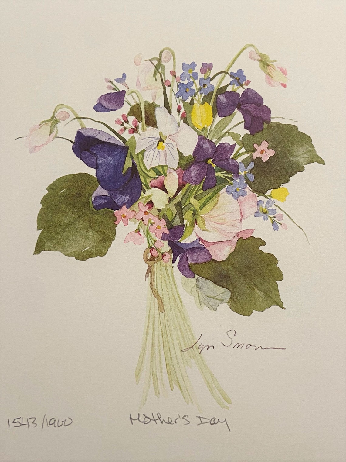 Mother's Day: Watercolor Print by Lyn Snow - Etsy