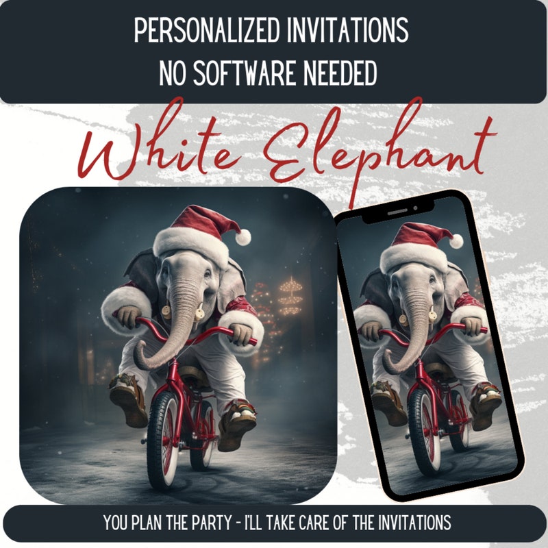 Elephant Invitation - Etsy