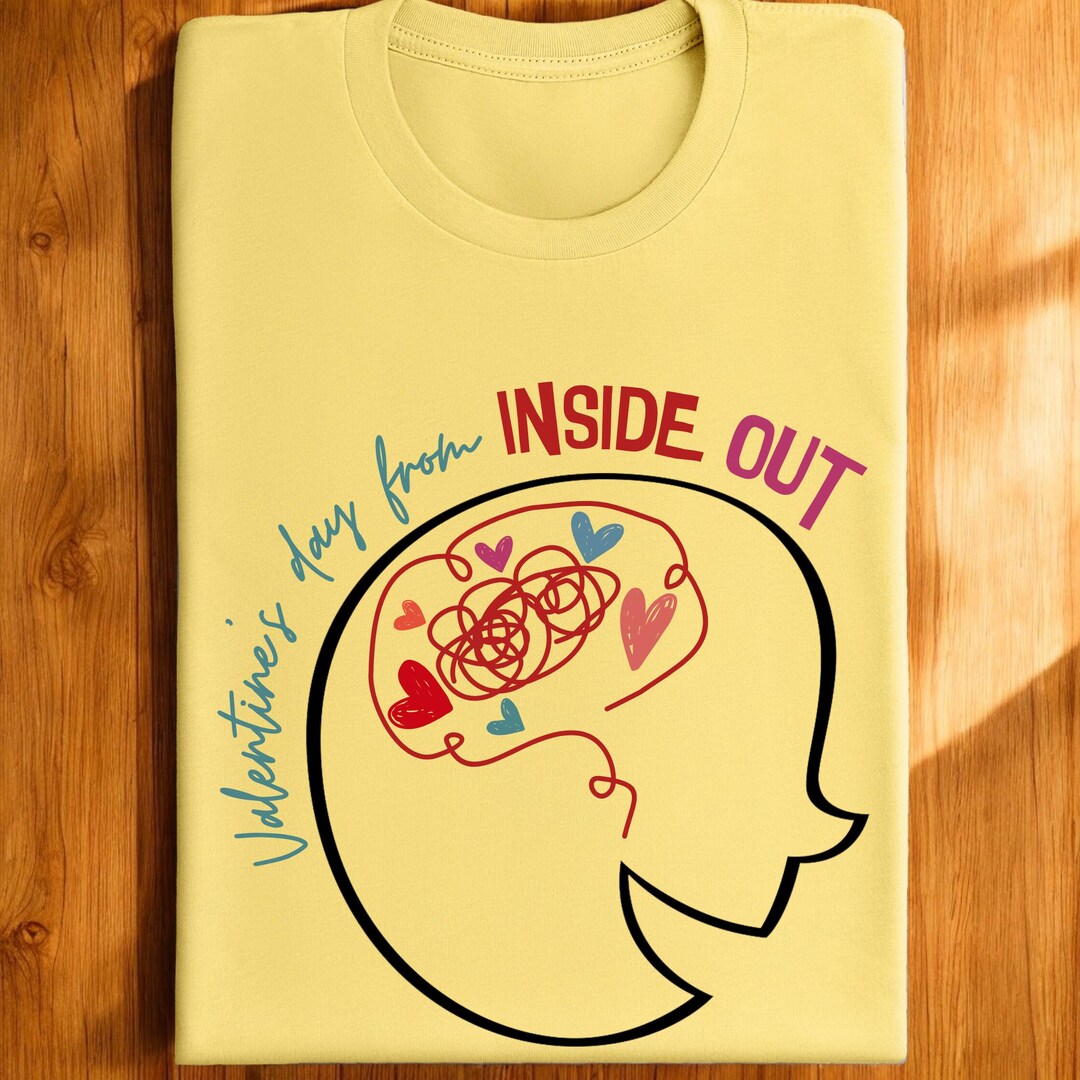 Valentine’s Day From Inside Out T-shirt, Cute Love Inside Out Brain ...
