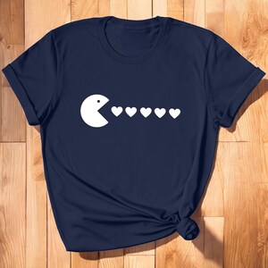 Valentine's Day Pacman Shirts, Funny Couple Tee, Video Game T-shirt ...