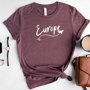 Europe Shirt Souvenir Tee Europe Travel Shirt Europe - Etsy