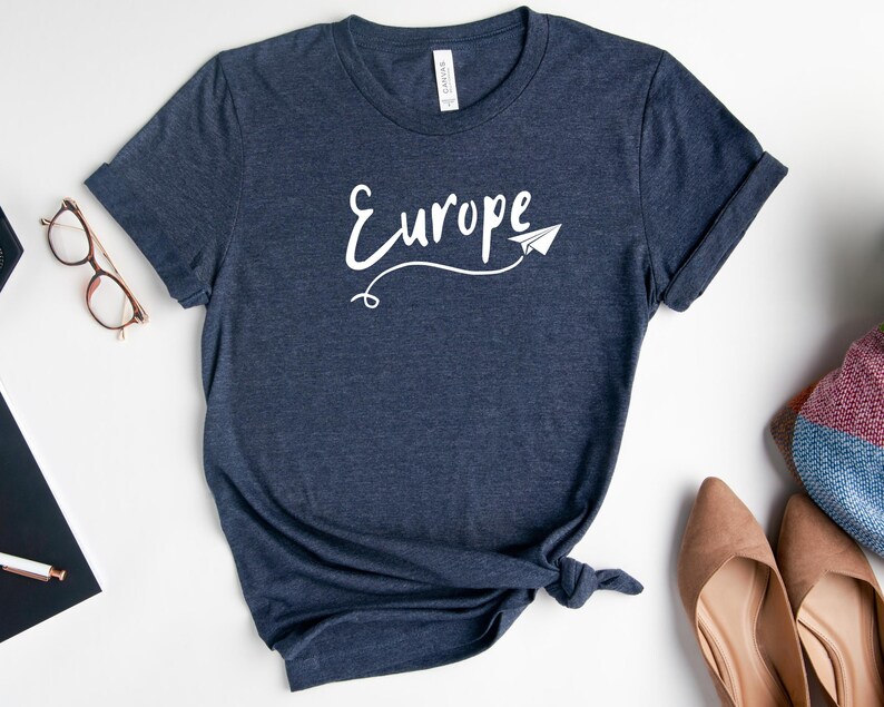 Europe Shirt Souvenir Tee Europe Travel Shirt Europe - Etsy