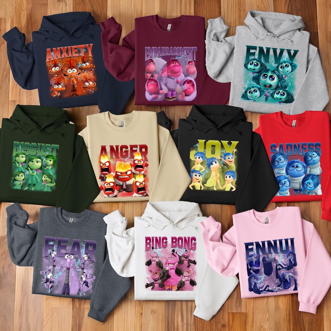 Inside Out Sweatshirts, Inside Out Characters Hoodie, Matching Disney ...