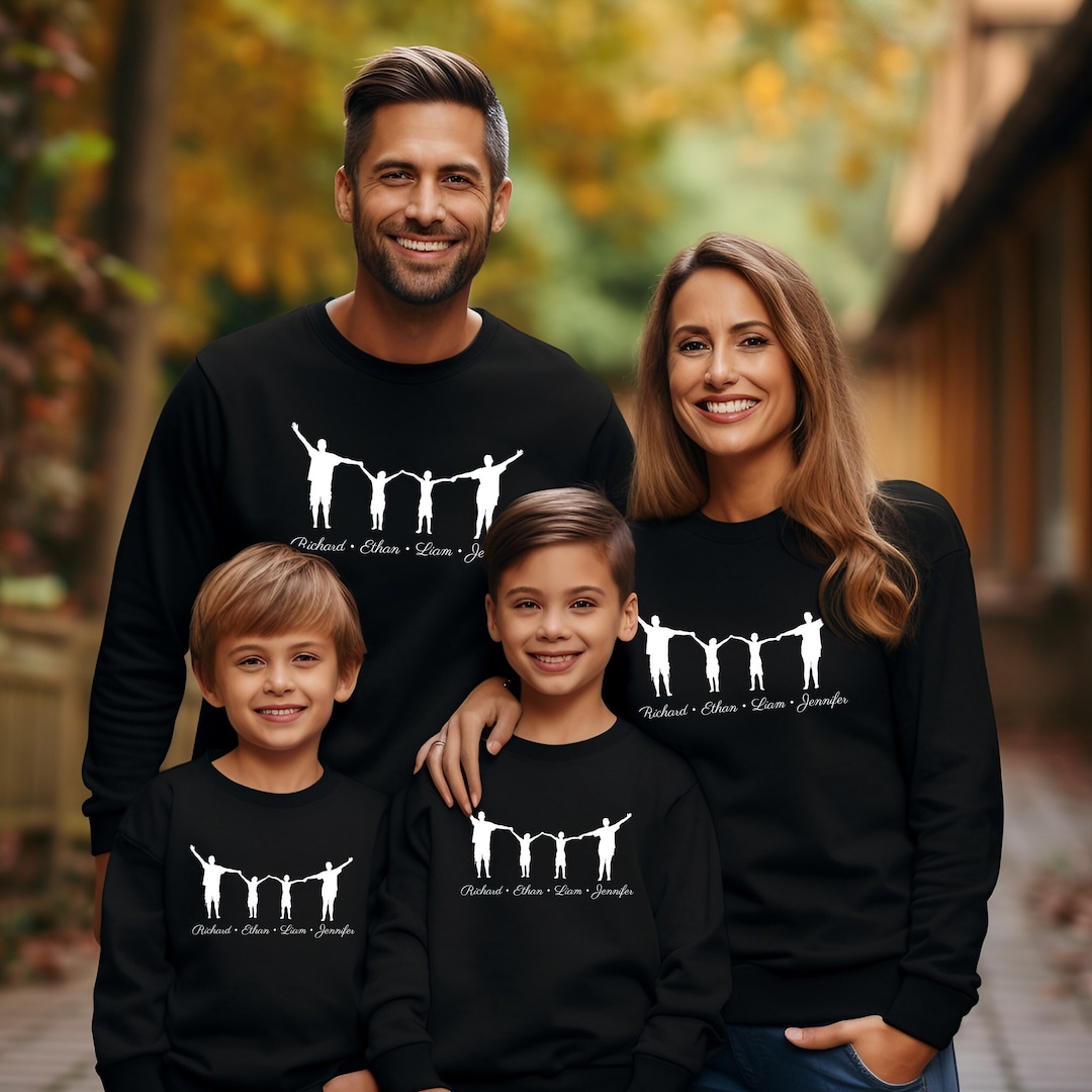 Custom Family Sweatshirt, Customized Name Hoodie, Fathers Day ...