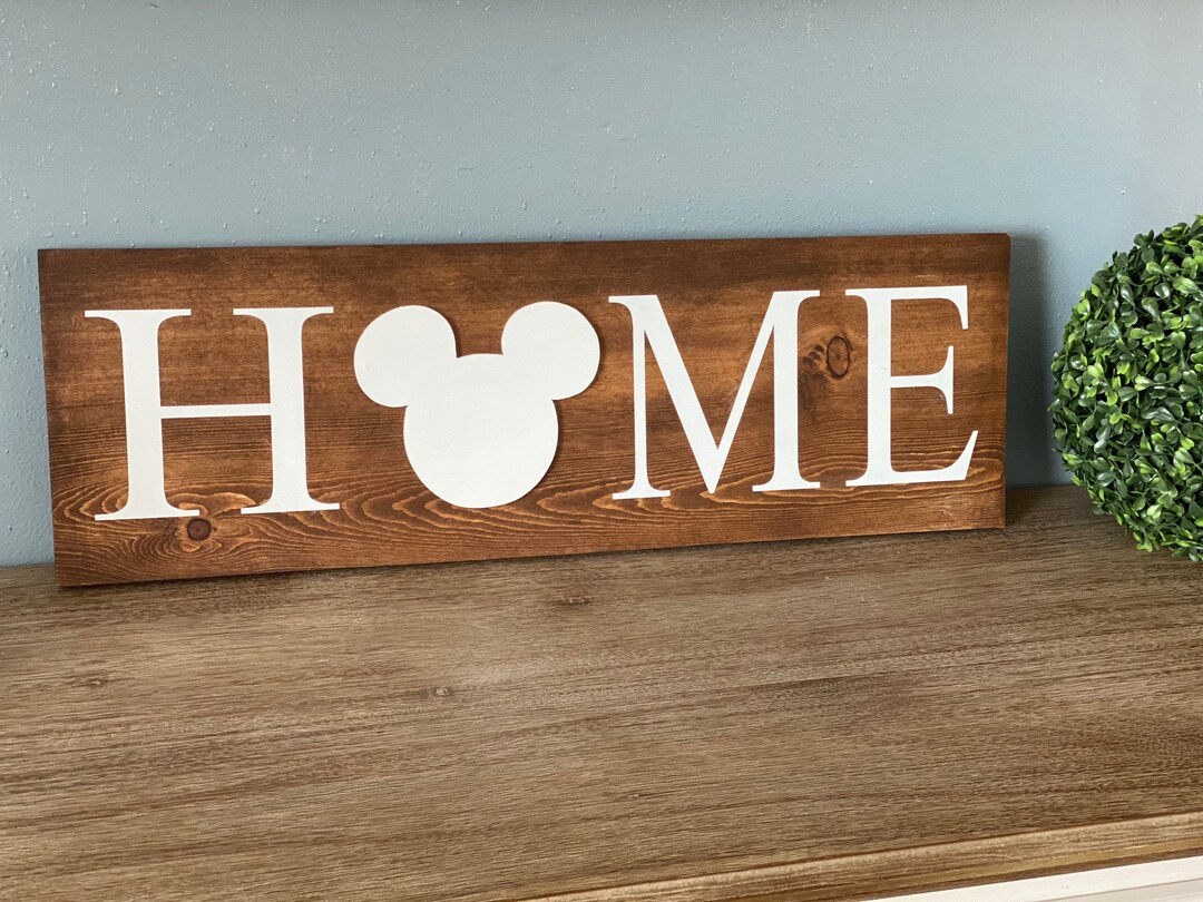 Mickey HOME Sign - Etsy