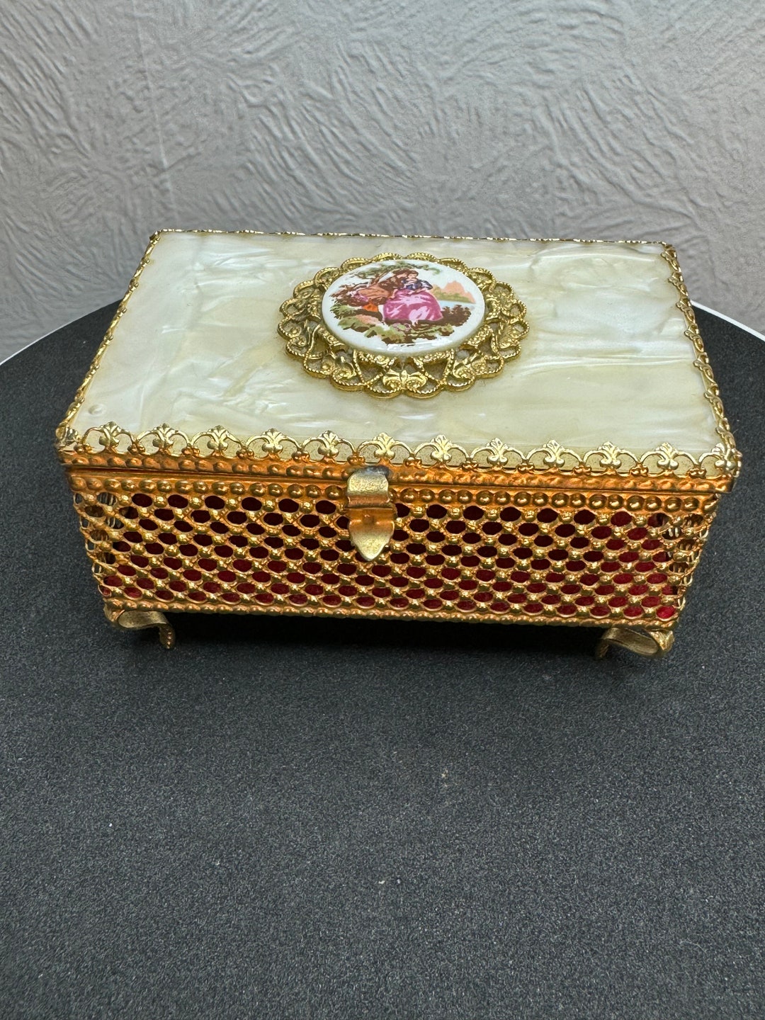 French Vintage Jewellery Casket With Fragonard Lovers 1950s - Etsy