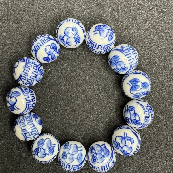 Porcelain Bead Bracelet - Etsy