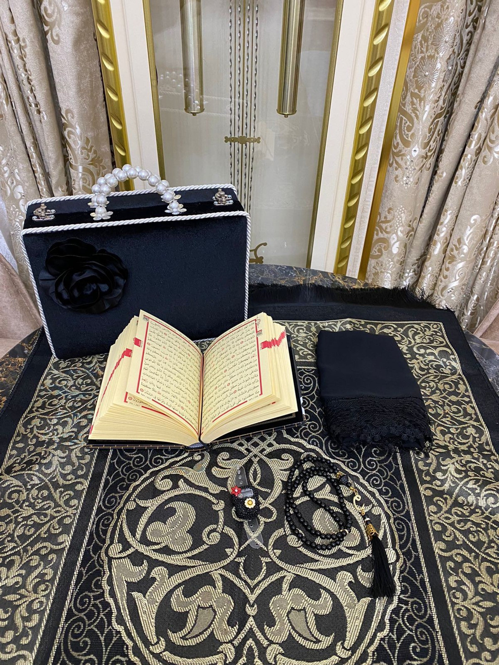 Custom Luxury Quran Islamic Gift Bag, Fancy Muslim Gift Set, Matching ...
