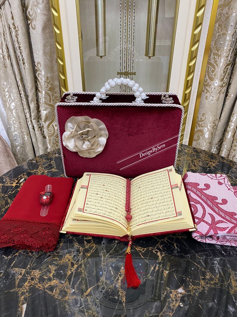 Custom Luxury Quran Islamic Gift Bag, Fancy Muslim Gift Set, Matching ...