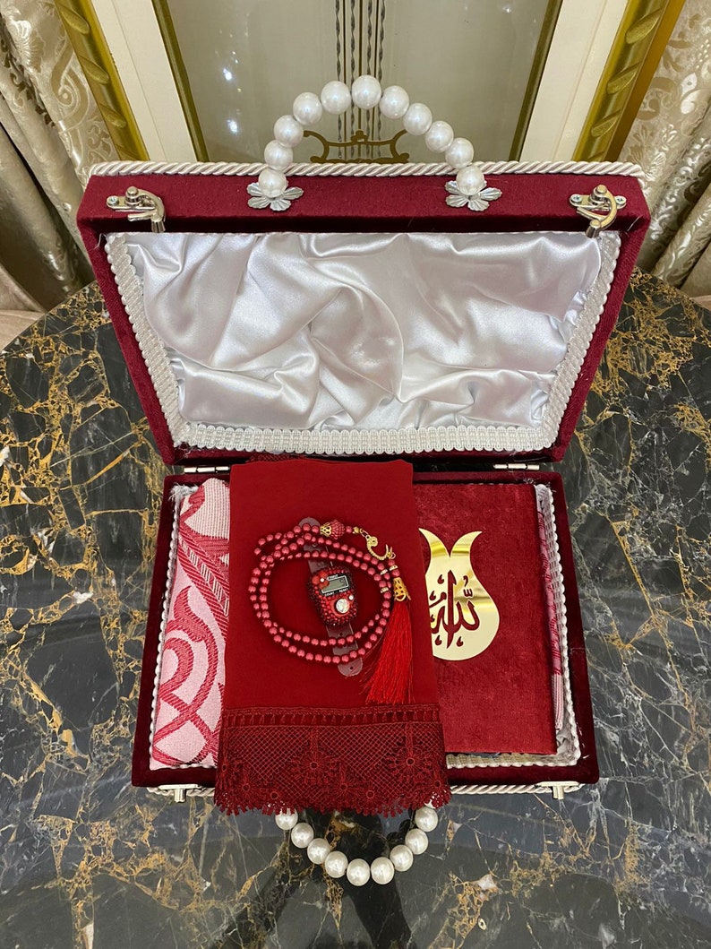 Custom Luxury Quran Islamic Gift Bag, Fancy Muslim Gift Set, Matching ...