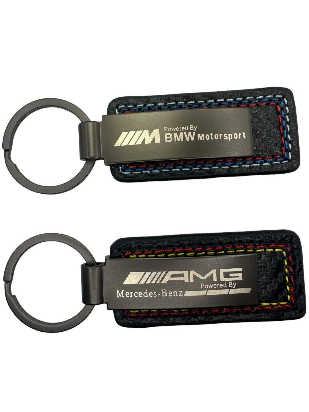Stitched Carbon Fiber Keychains | BMW M // Mercedes-benz AMG - Etsy