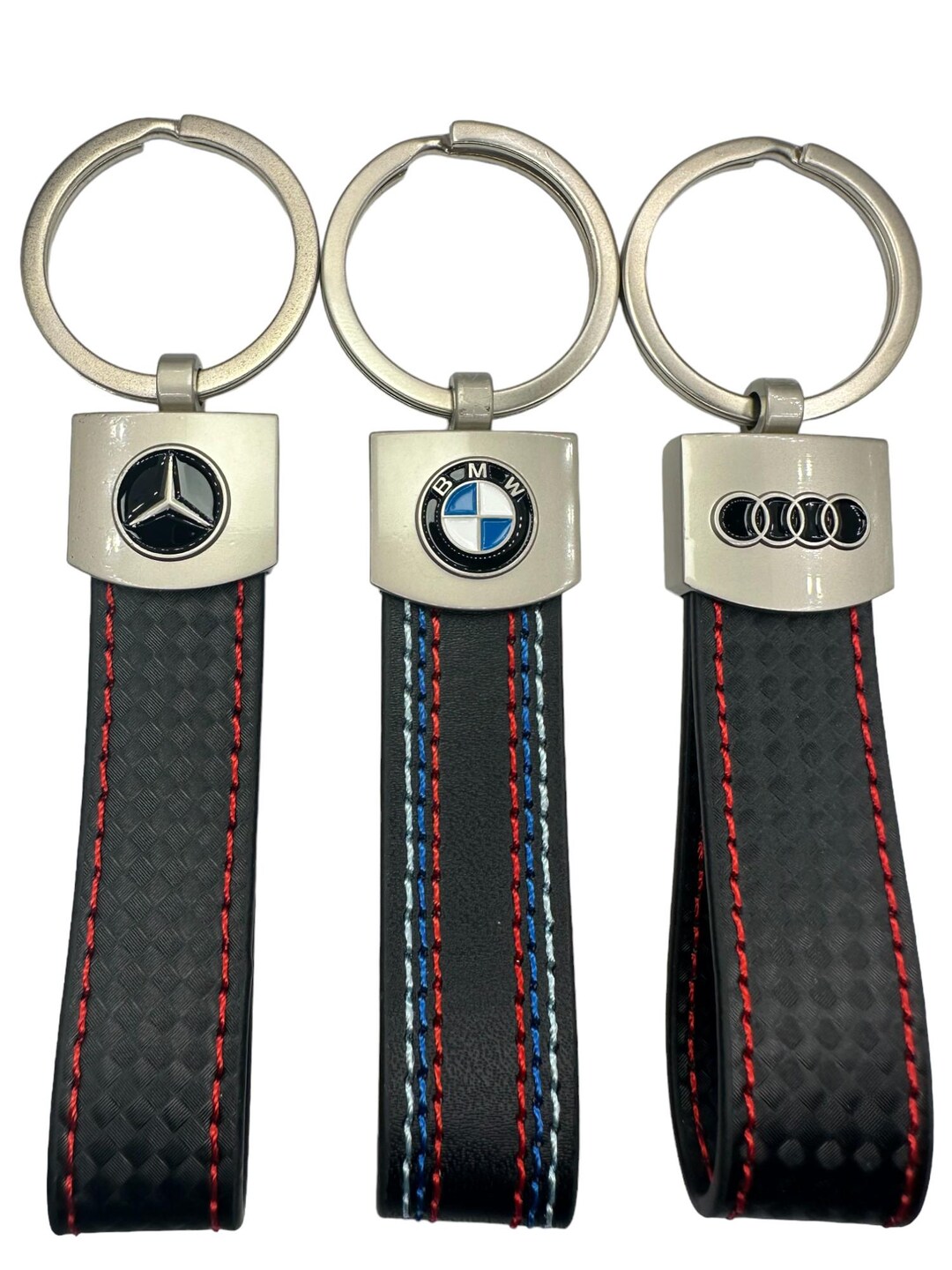 Stitched Black Logo Keychains | BMW // Mercedes-benz // Audi - Etsy