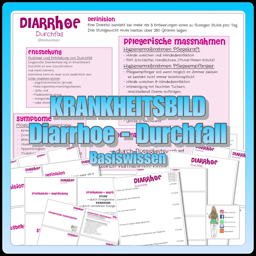 153 Disease Picture Diarrhea Basic Knowledge - Summary and Flashcards ...