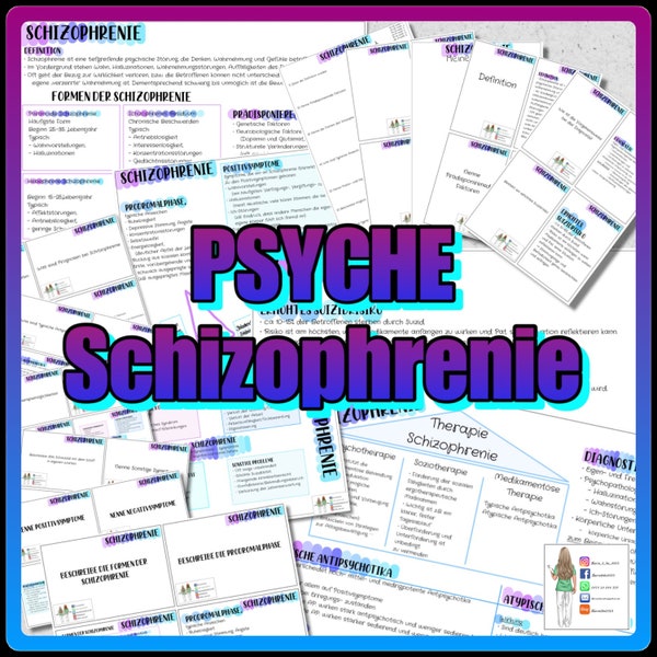 Schizophrenia Worksheet - Etsy
