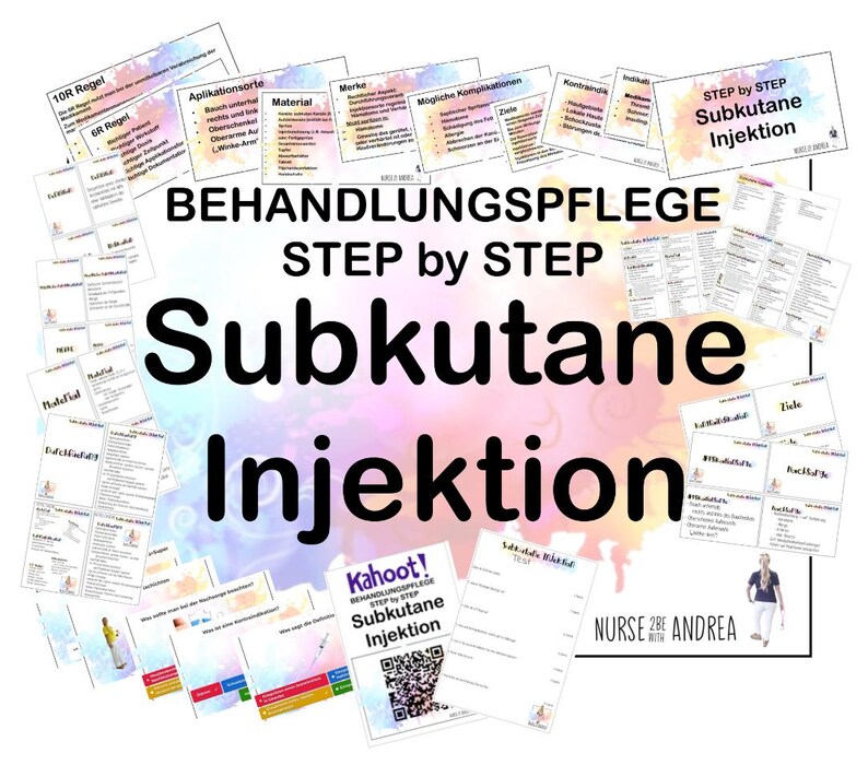 Treatment Care Subcutaneous Injection Step by Step Flashcards and ...
