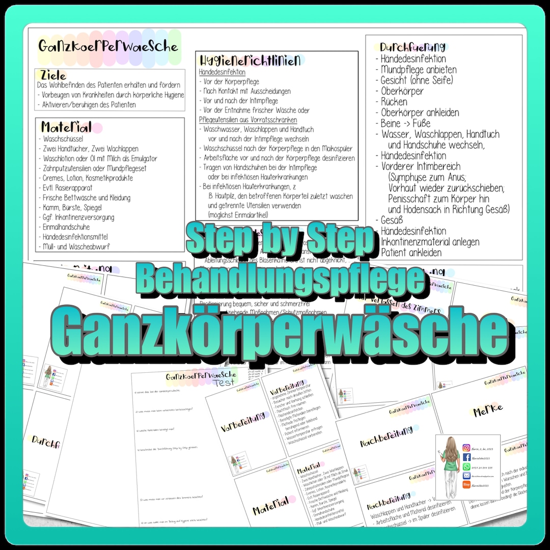 007/004 Full Body Wash Step by Step Summary and Flashcards to Print - Etsy