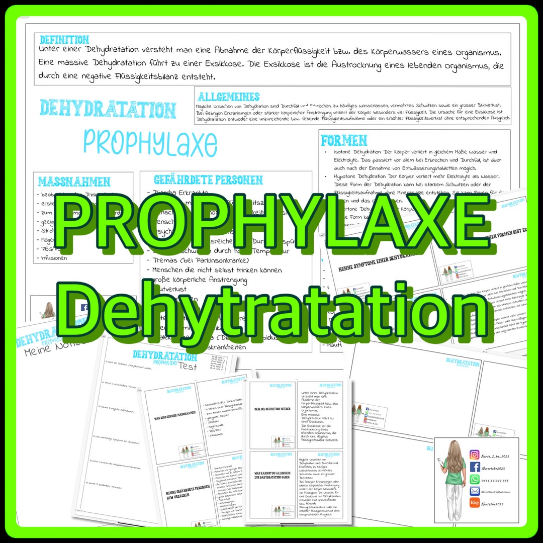 005/013 Prevention of Dehydration Summary and Flashcards total 4 Pages ...