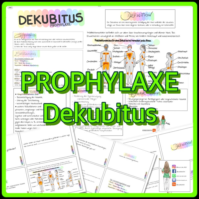005/014 Decubitus Prophylaxis Summary in A4 Format and 4 Pages of ...