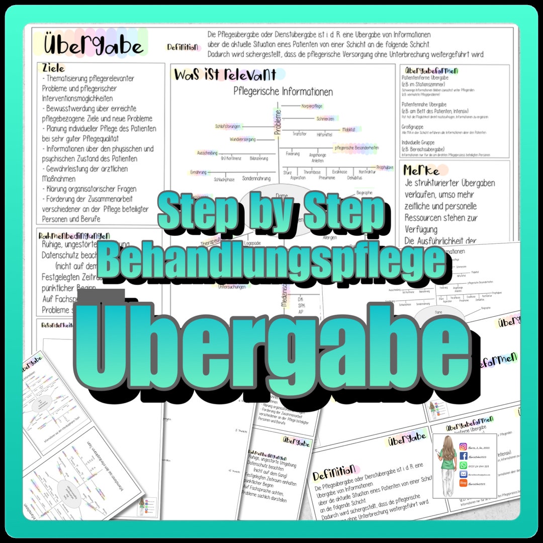 007/011 Handover Step by Step Summary and Flashcards as PDF - Etsy