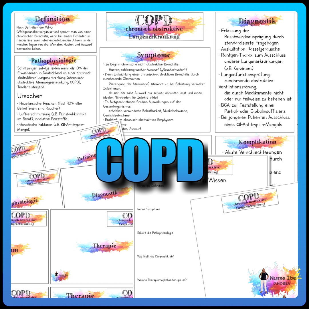 001/012 COPD Summary and Flashcards to Print Plus Bonus File From 2022 - Etsy