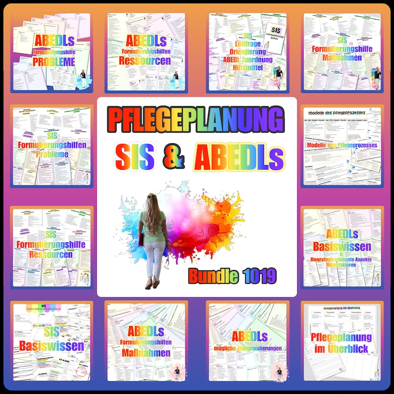 004/001 Pflegeplanung Bundle ABEDLs und Sis inkl Bausteine und ...