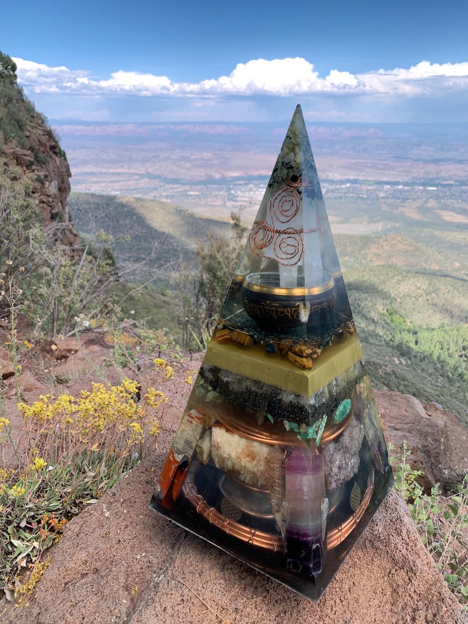 MEGA 2ft Tall 50+lb Orgonite Pyramid Crystal Lamp - Etsy
