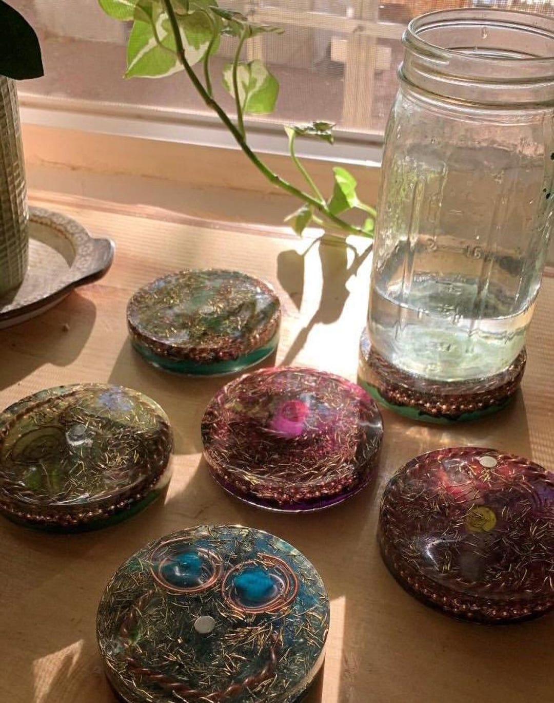 Crystal Coaster (magnetic & Glow in the Dark!) Assorted Colors - Etsy